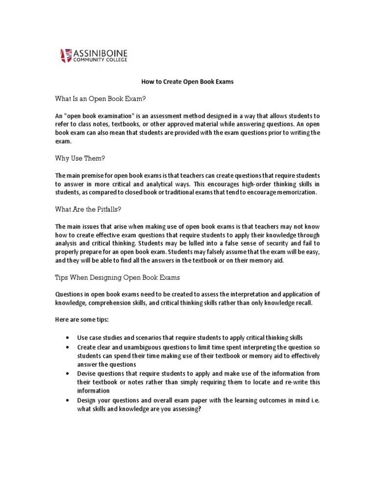How To Create Open Book Exams | PDF | Knowledge | Idea