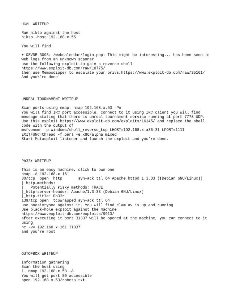 OSCP-EXAM Hide01.ir | PDF | File Transfer Protocol | Superuser