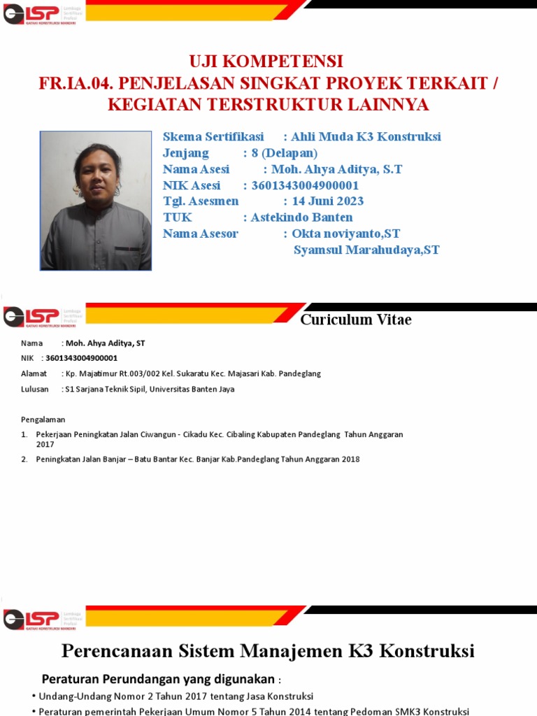 File Assesment Ahli MUDA K3 Konstruksi (2) .PPTX - 1686712561 | PDF