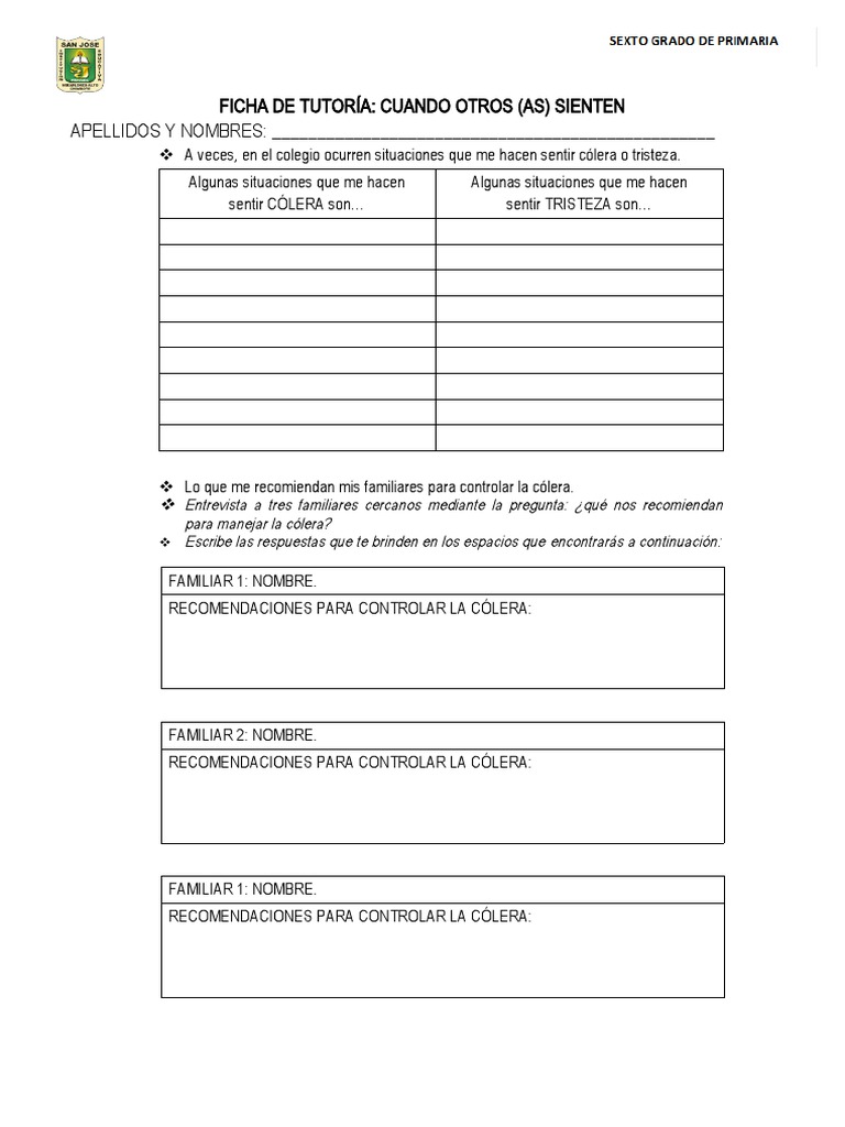 FICHA DE TUTORÍA (1) | PDF