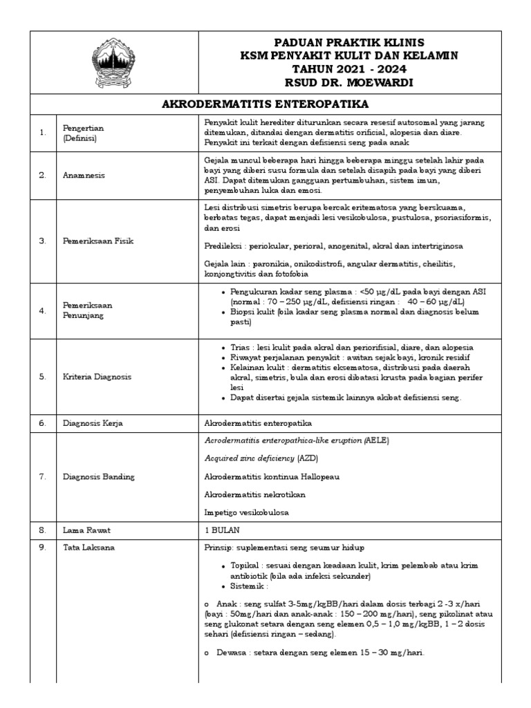 Akrodermatitis Enteropatika | PDF