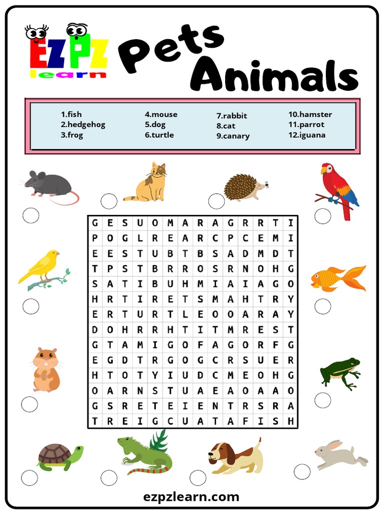 Pets Word Search 1 | PDF