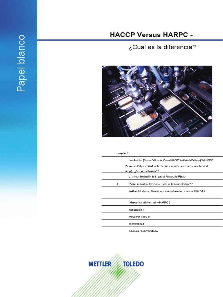 DOCUMENTO Explicacion HACCP-Vs-HARPC | PDF | Análisis de Riesgo y ...