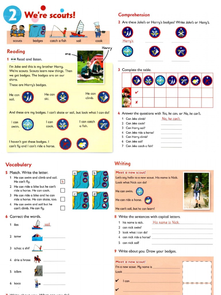 7 We Are Scouts - Action Verbs | PDF