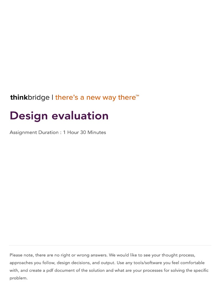 thinkbridge Design Evaluation-2 | PDF