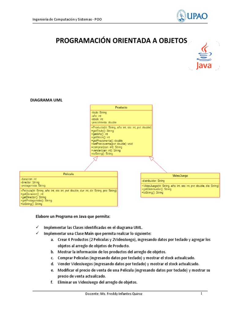 Programación Orientada a Objetos en Java | PDF | Juegos y actividades | Tecnología