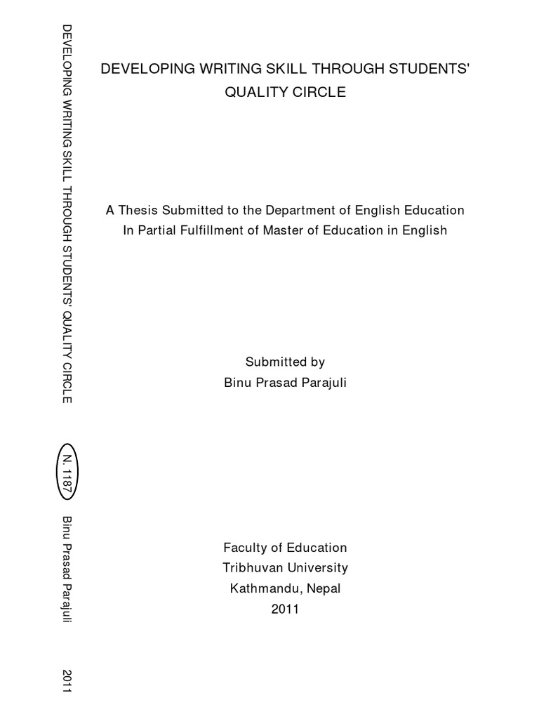 Developing Writing Skill Through Students'Quality Circle | PDF | Communication | Action Research