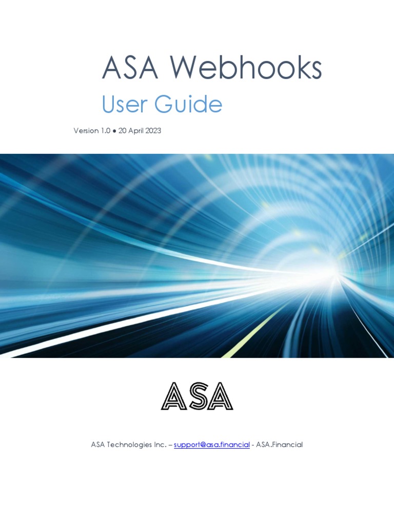ASA Webhooks v1.0 | PDF | Financial Transaction | Trademark ASA Webhooks v1.0 | PDF | Financial Transaction | Trademark