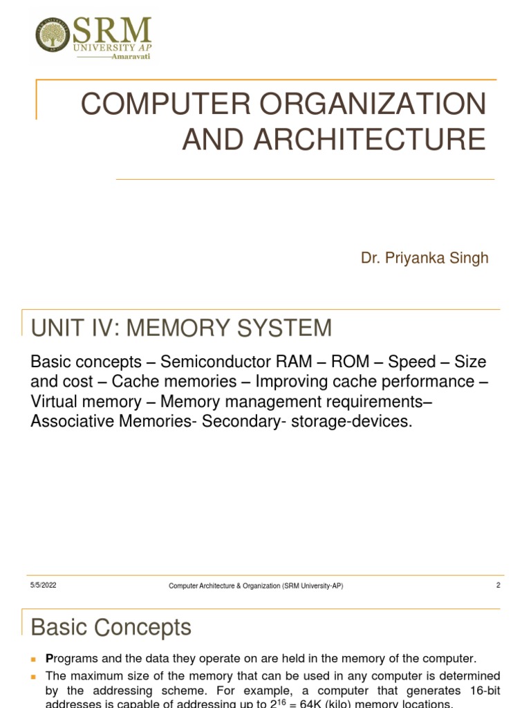 CSE 204 - Module 4 ppt1 | PDF | Random Access Memory | Read Only Memory