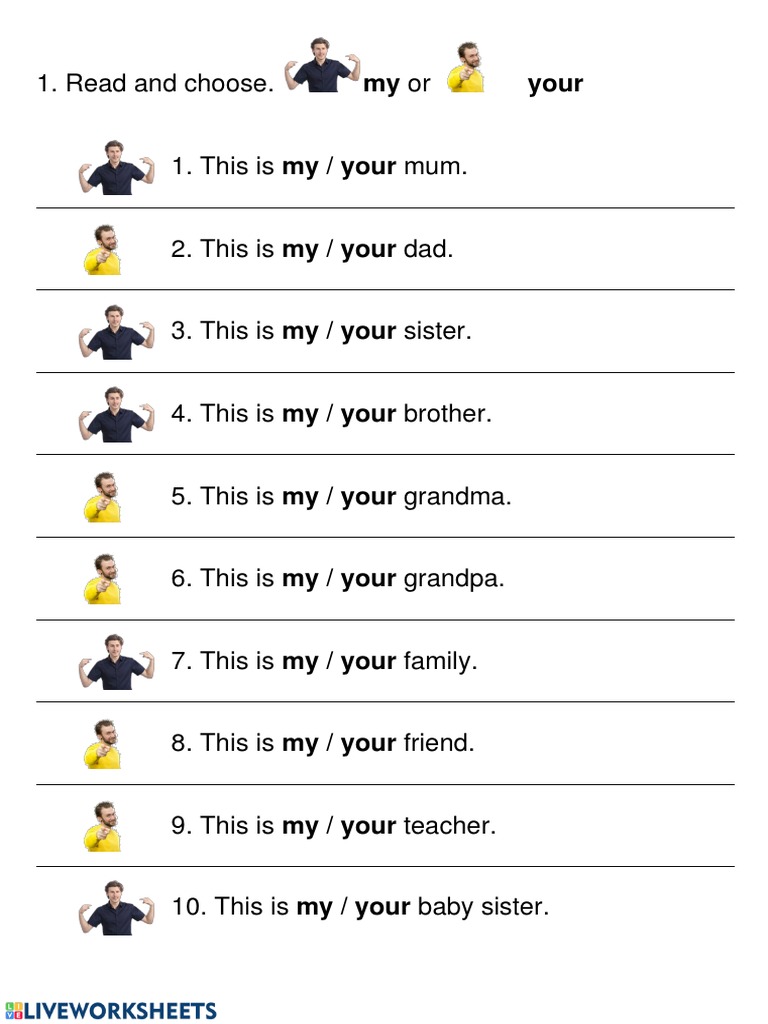 Family and Friends Worksheet | PDF