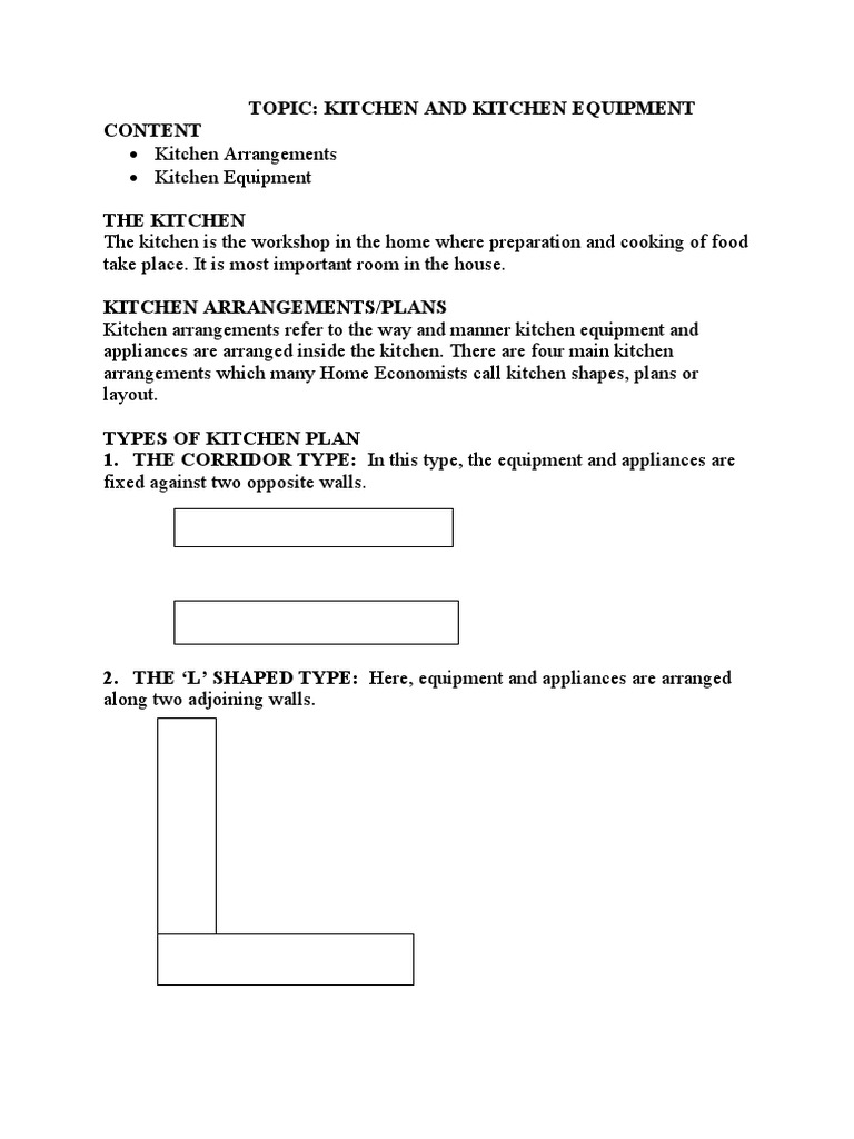 KITCHEN AND KITCHEN EQUIPMENT | PDF | Kitchen | Kitchen Utensil