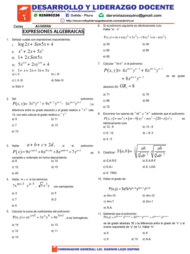 Semana 2 Algebra DW | PDF | Álgebra abstracta | Relaciones matematicas