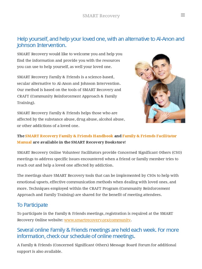 SMART Recovery Family & Friends - SMART Recovery | PDF | Behavior ...