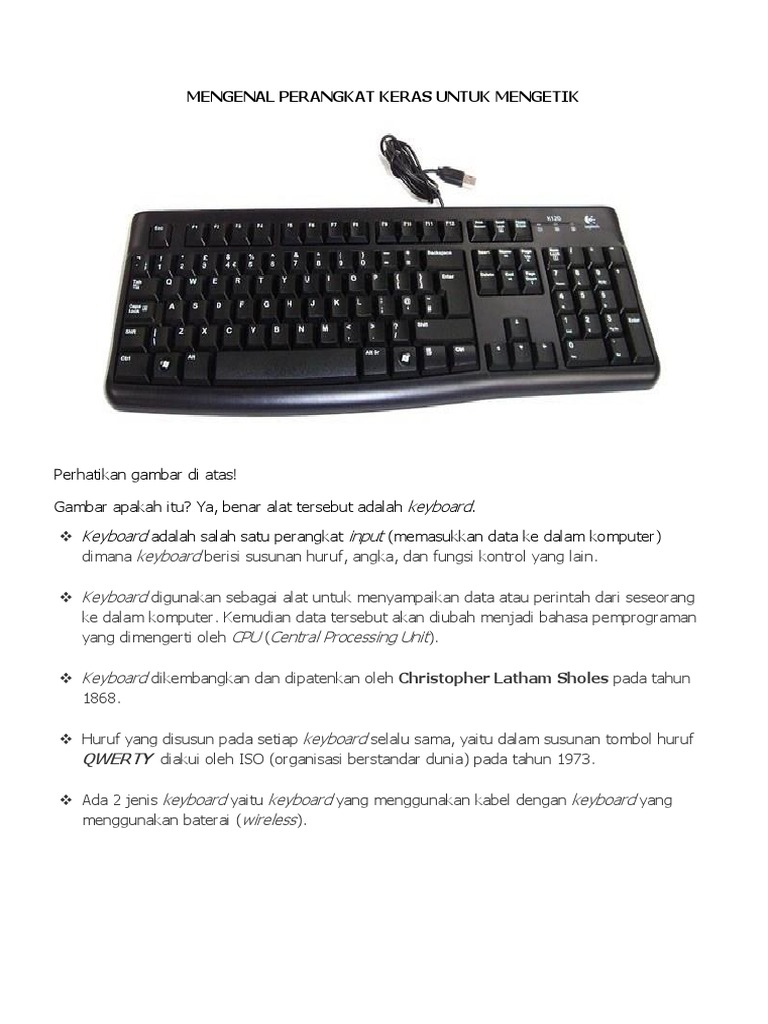 Materi Mengenal Keyboard | PDF
