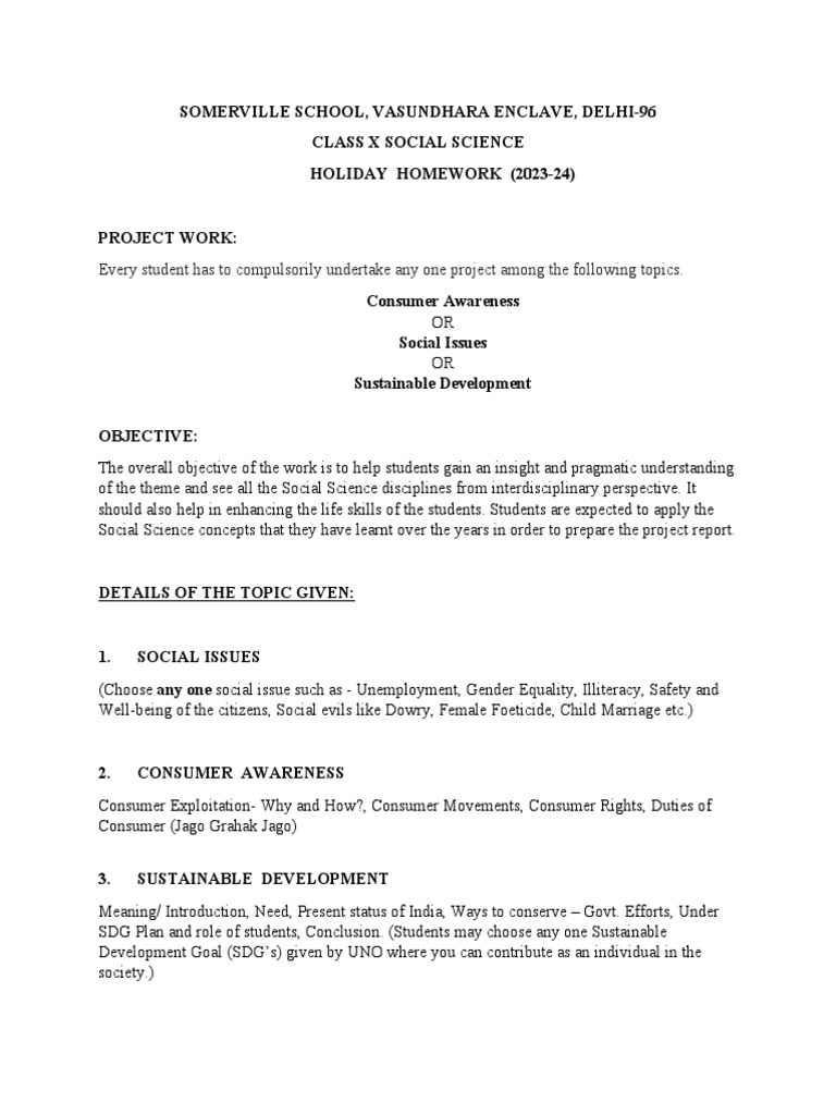 10-SSc Project Work | PDF