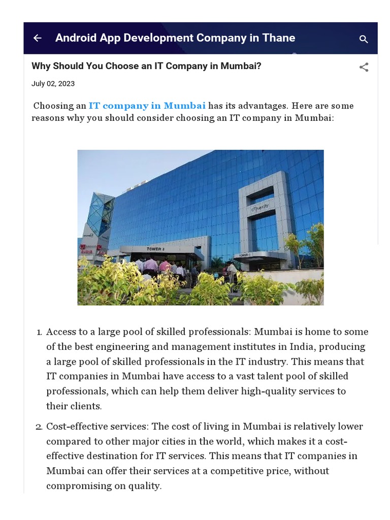 Why Should You Choose | PDF | Cost Of Living | Mumbai