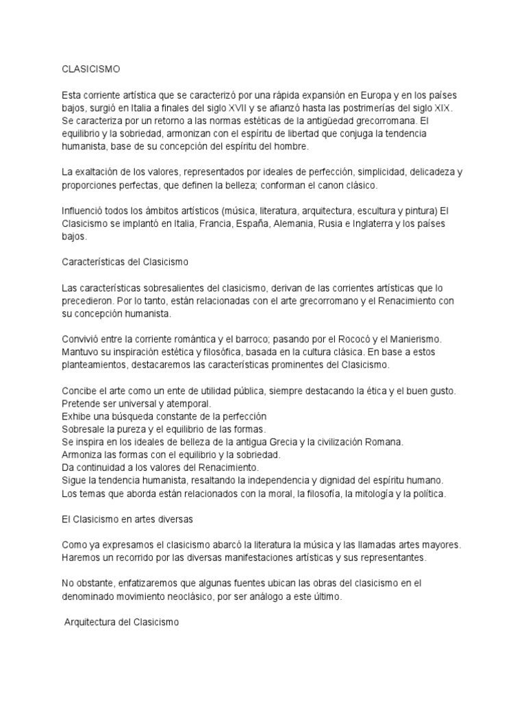 Clasicismo y Vanguardia | PDF | Clasicismo | Periodo Clásico (Música)