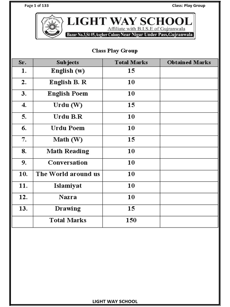 Light Way School | PDF