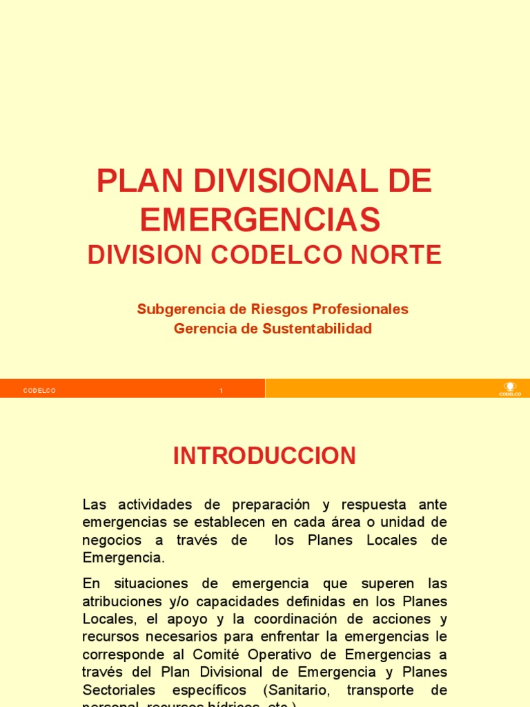 3 - Plan de Emergencia DCN | PDF | Emergencia