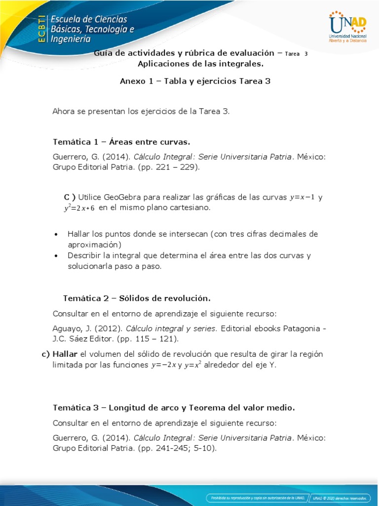 Anexo 1 - Tabla y ejercicios Tarea 3 (4) | PDF