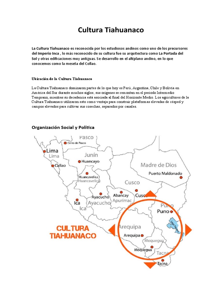 Cultura Tiahuanaco | PDF