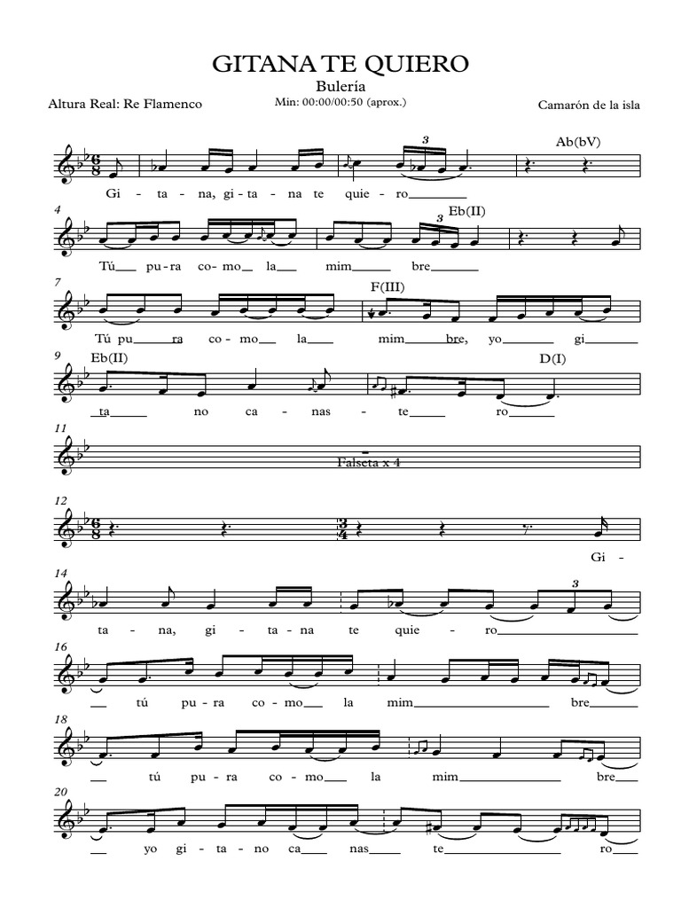 Gitana Te Quiero | PDF