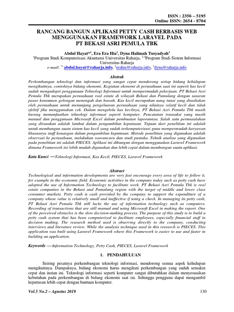 Rancang Bangun Aplikasi Petty Cash Berba 62d4767f | PDF