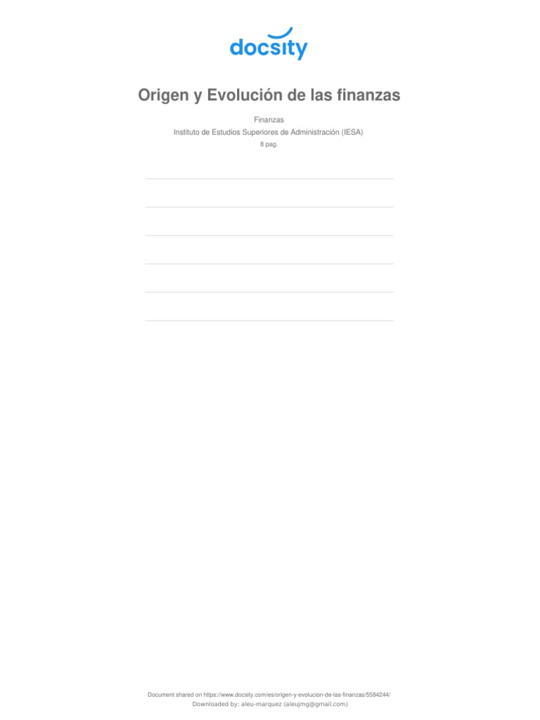 Origen y Evolucion de Las Finanzas | PDF | Toma de decisiones | Inversiones