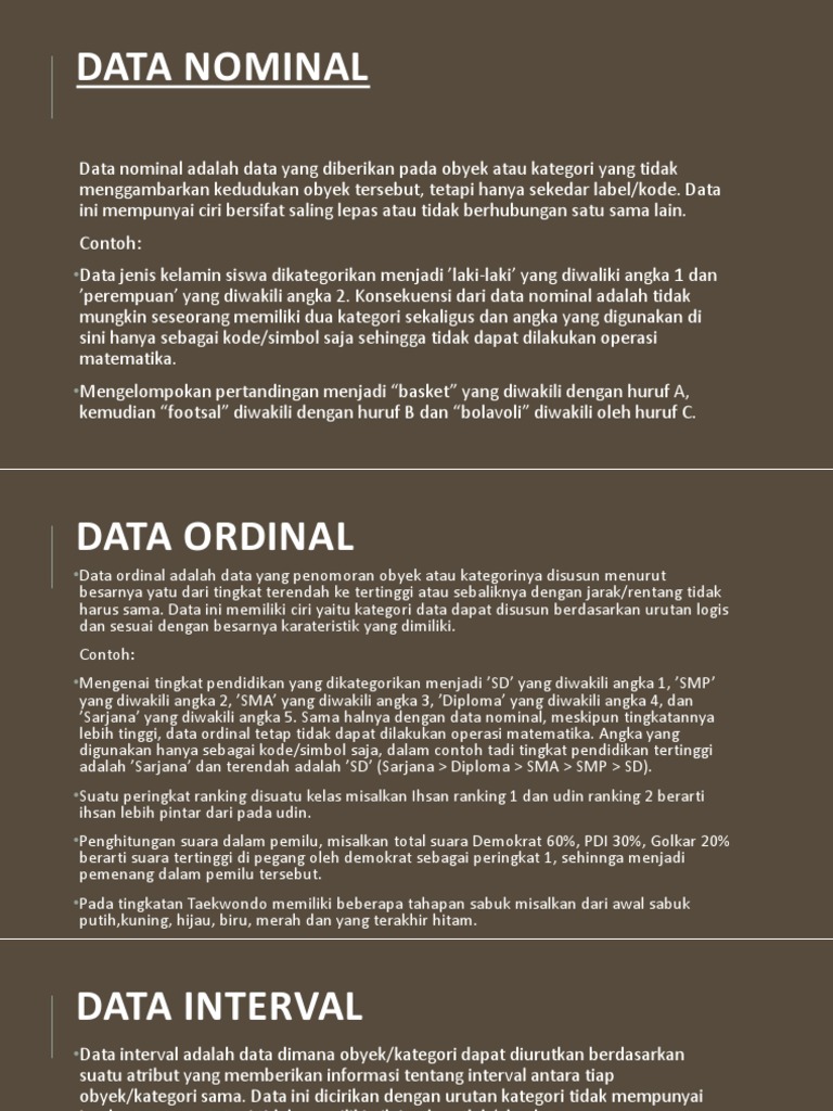 Statistik Deskriptif dan Data Nominal | PDF