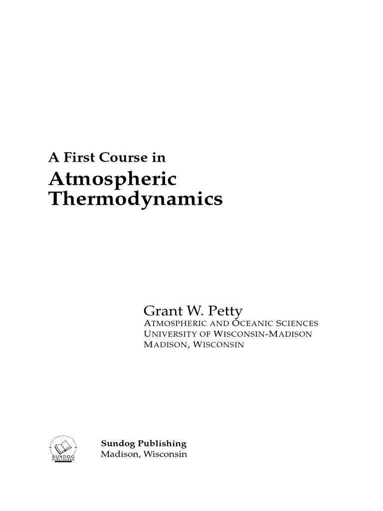 Thermo PDF Atmosphere Of Earth Pascal Unit 