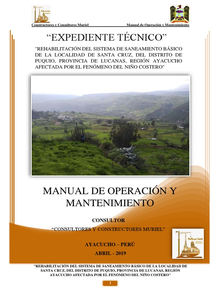 Manual de Operacion y Mantenimiento - Santa Cruz - VF | PDF | Agua | Agua potable