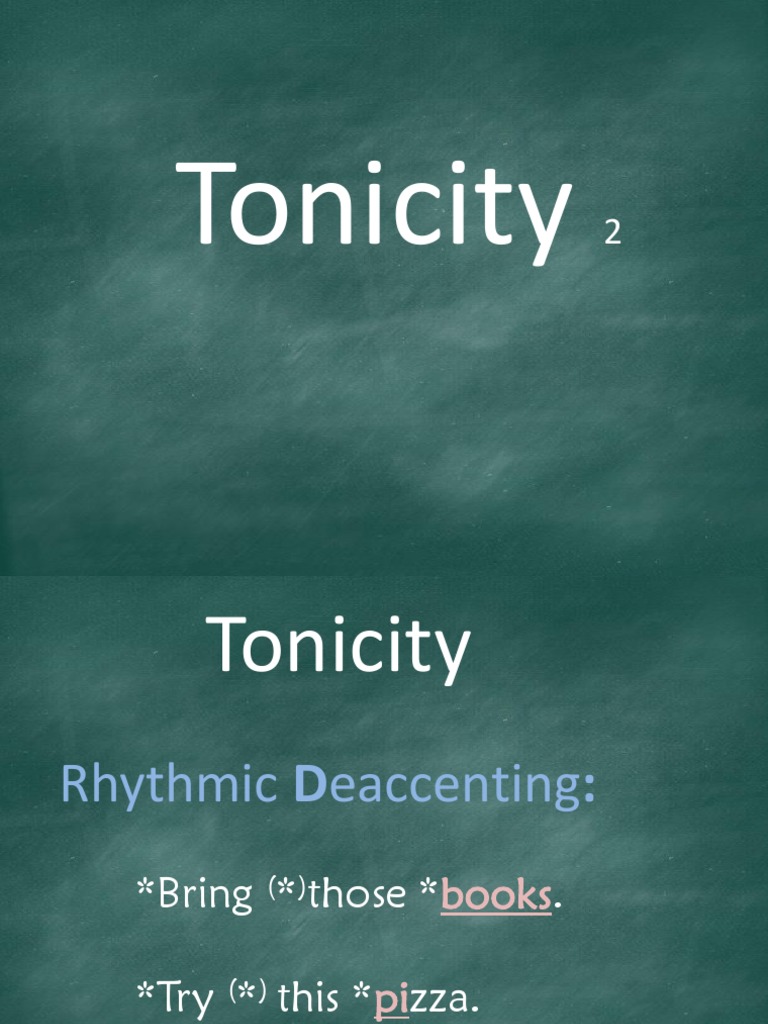 Tonicity 2 | PDF | Noun | Stress (Linguistics)