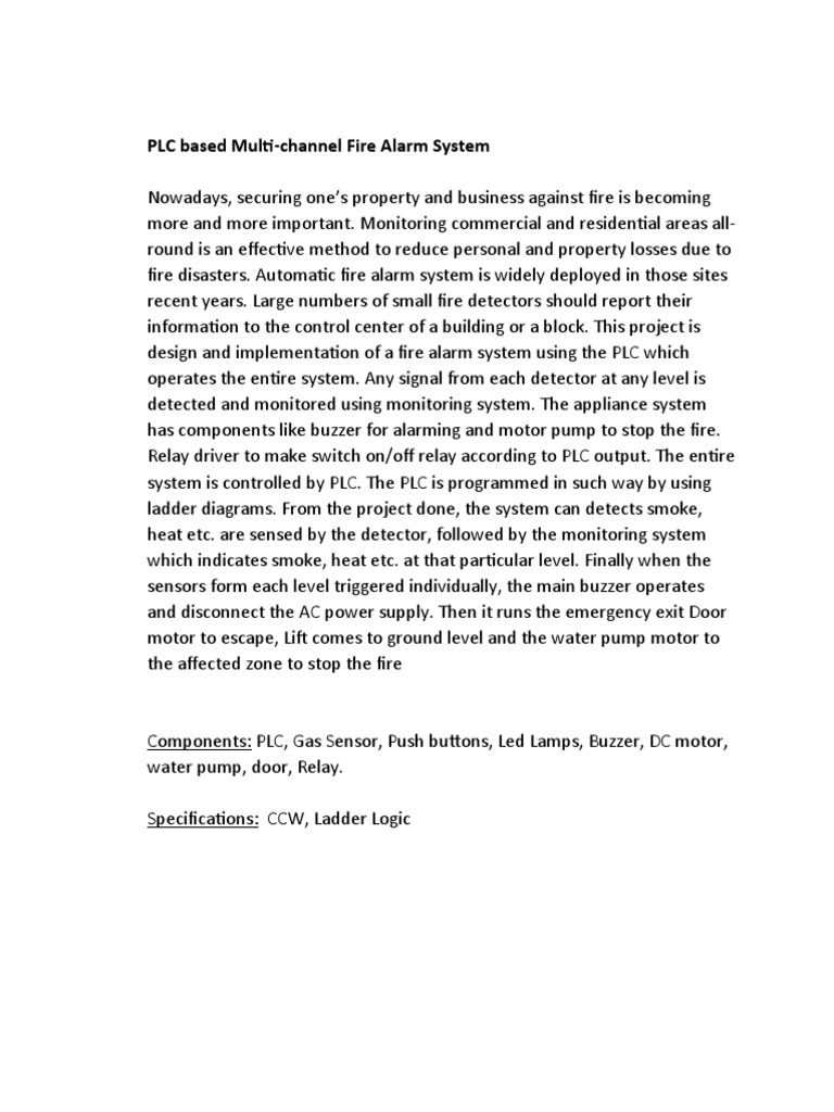 PLC Based Project | PDF | Programmable Logic Controller | Elevator