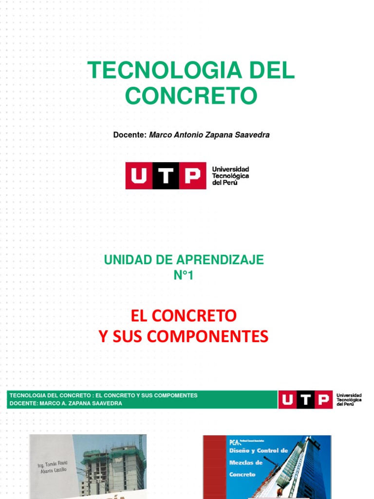S01.s1 - Tec Concreto - Componentes | PDF | Hormigón | Ciencias fisicas