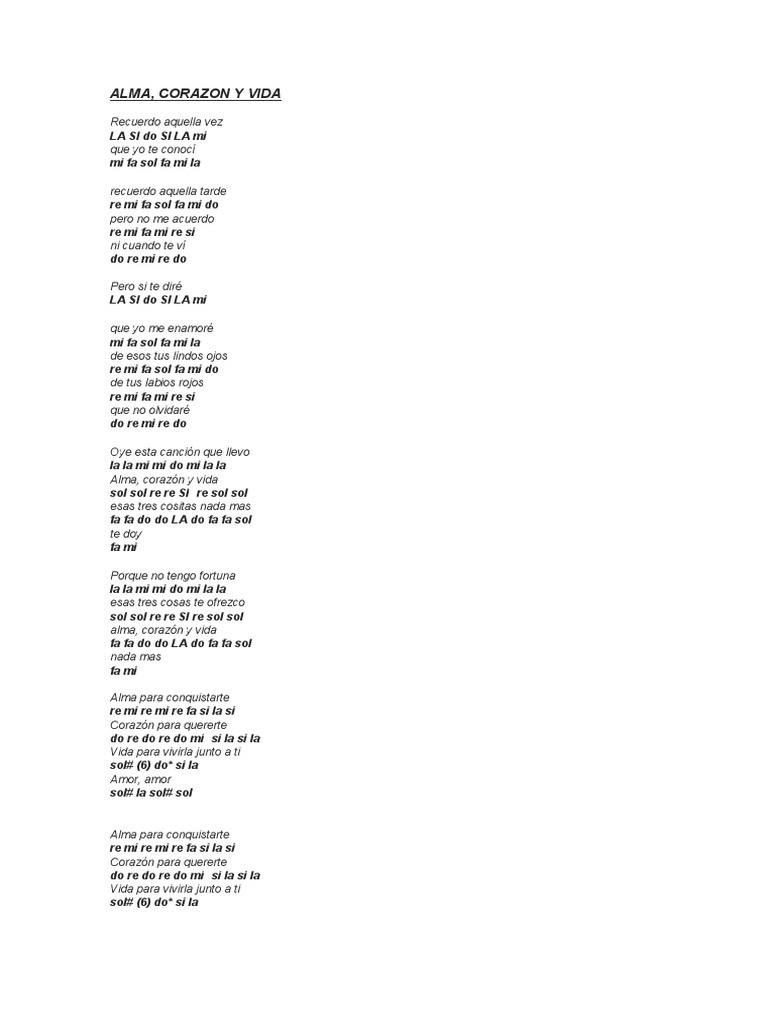 Alma Corazon y Vida | PDF