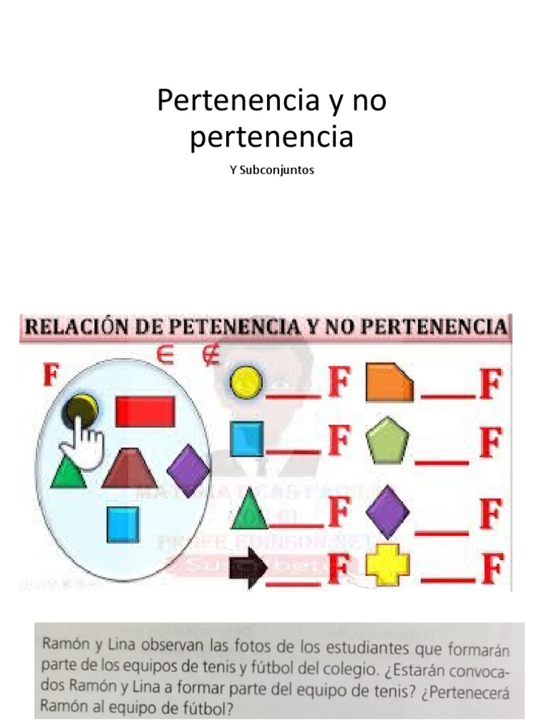 Pertenencia y No Pertenencia de Conjuntos | PDF
