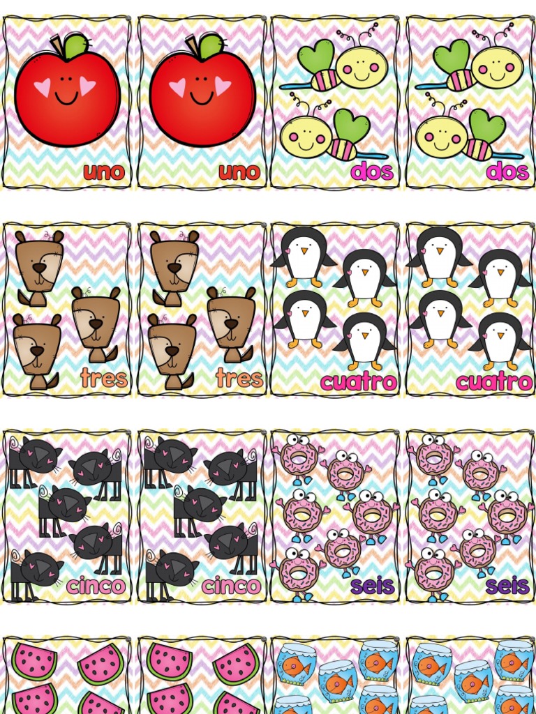 Juego de MEMORIA 1 Al 10 | PDF
