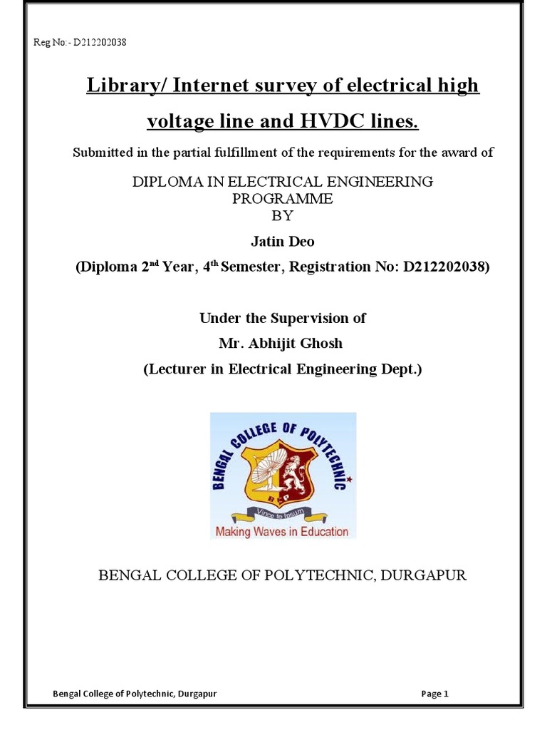 Report On HVDC | PDF | High Voltage Direct Current | Electric Power Transmission