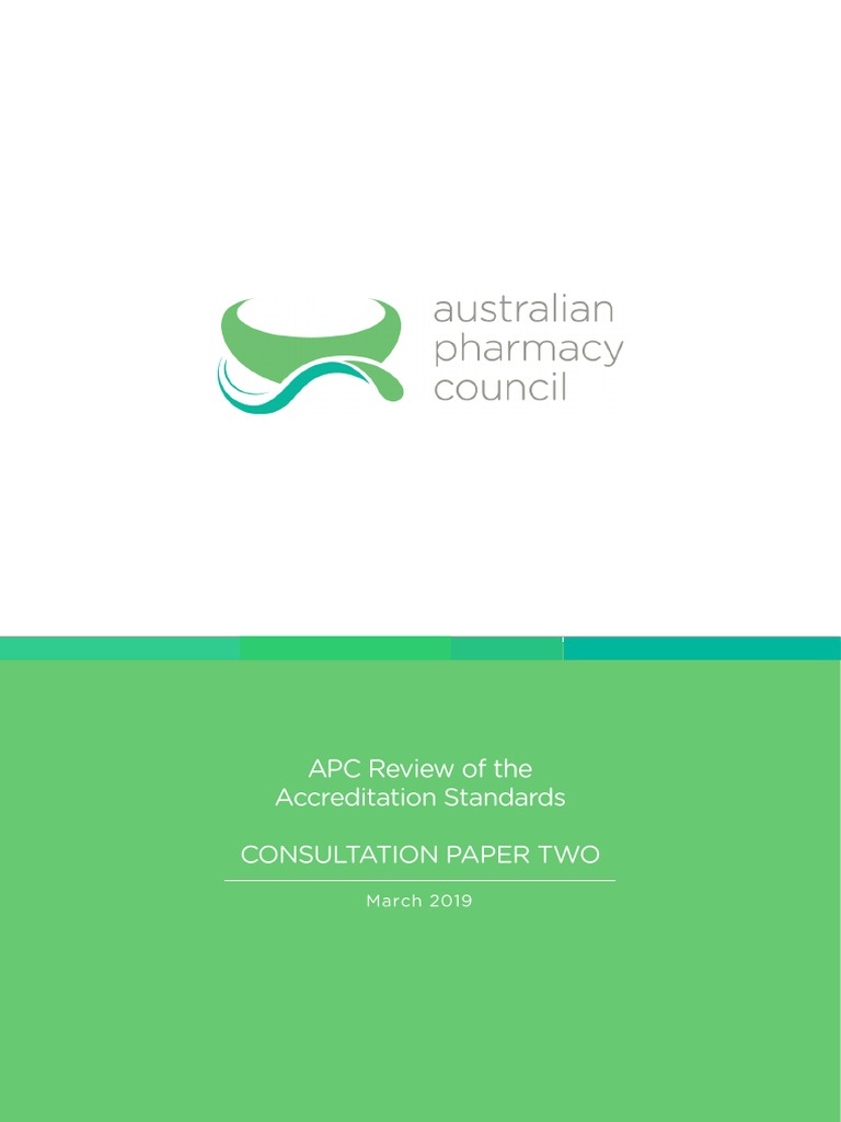 Apc Standards Review Consultation Paper Two | PDF | Pharmacist | Pharmacy