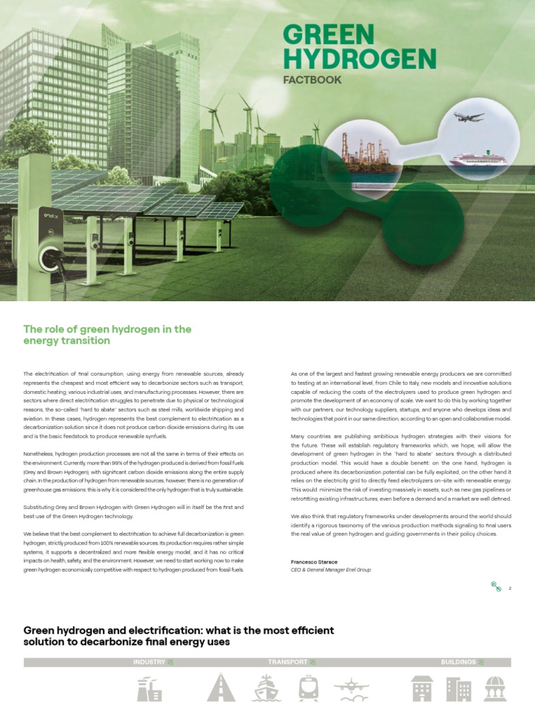 Green Hydrogen Factbook | PDF | Low Carbon Economy | Renewable Energy