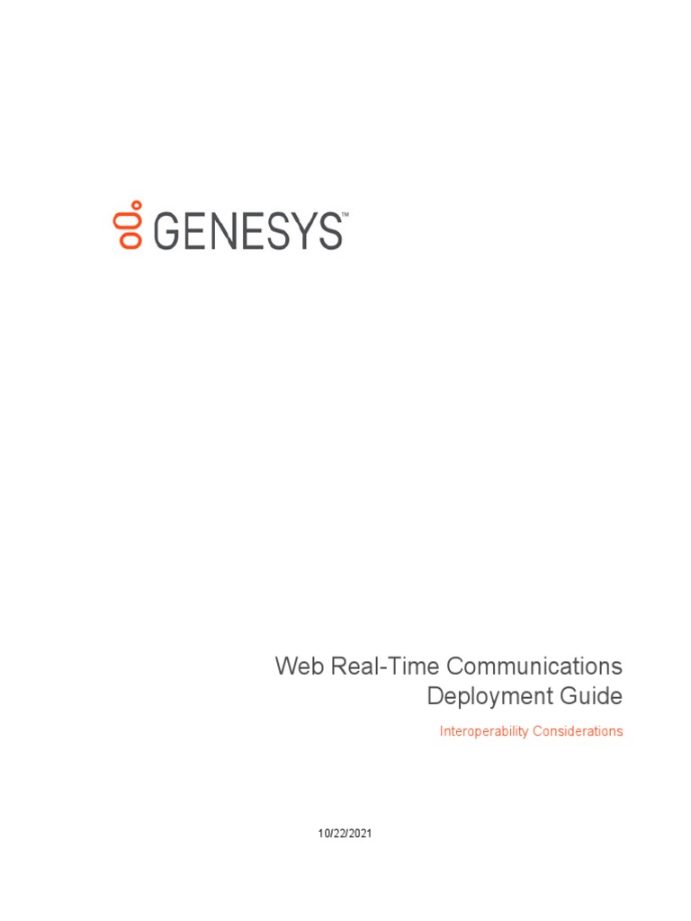 En WRTC 8.5.2 Deployment InteroperabilityConsiderations | PDF | Session Initiation Protocol ...