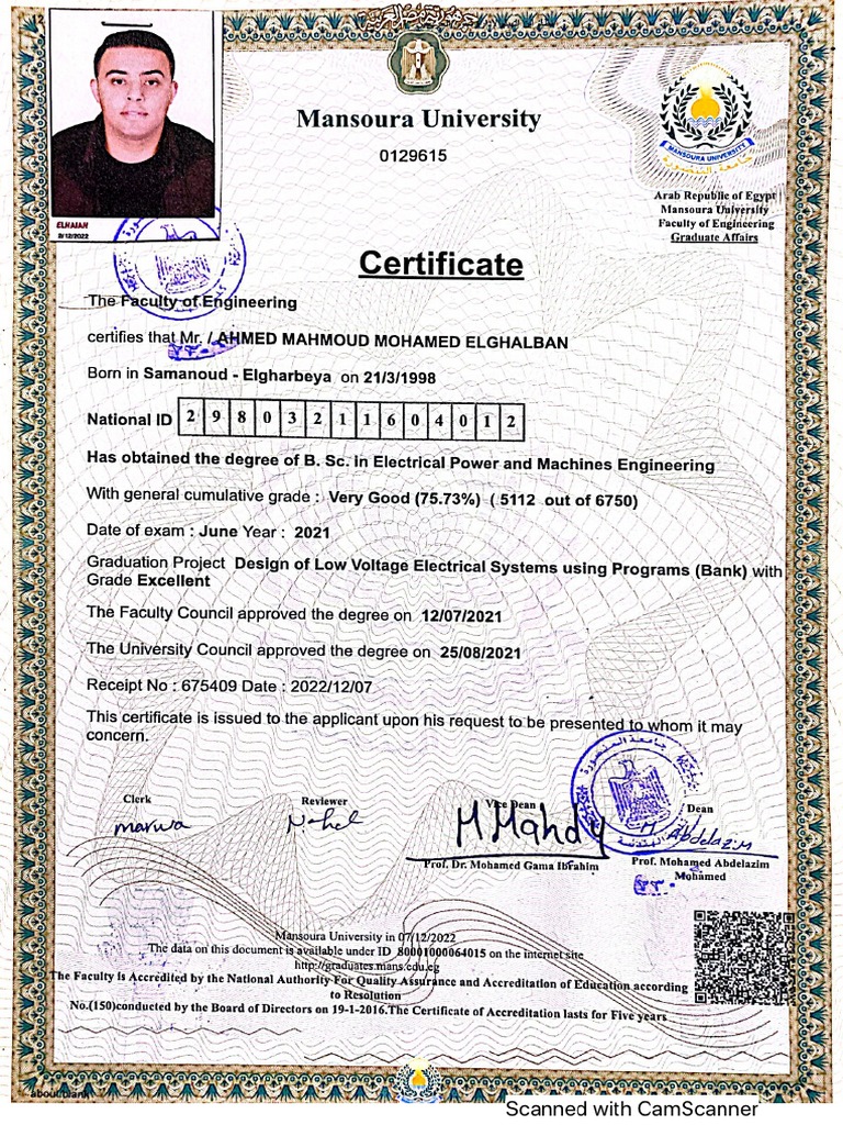Bachelor Certificate | PDF