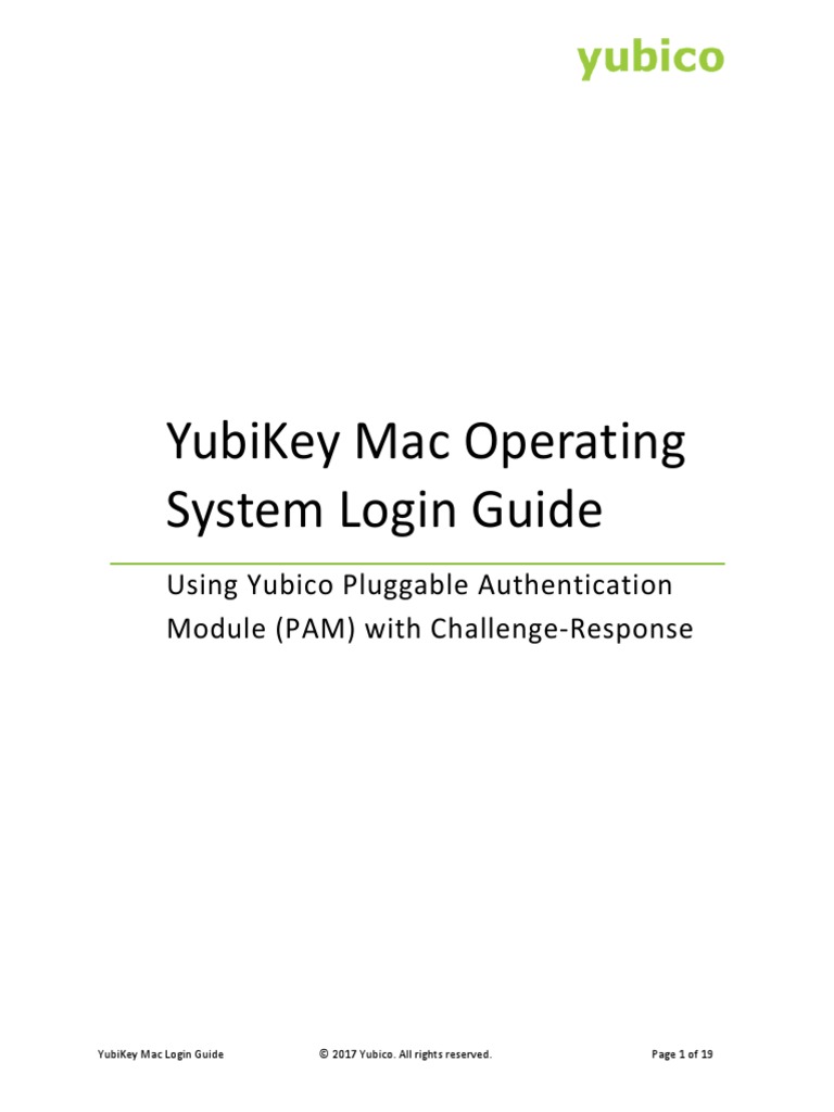 YubiKey - Mac - Login Guide | PDF | Cryptography | System Software