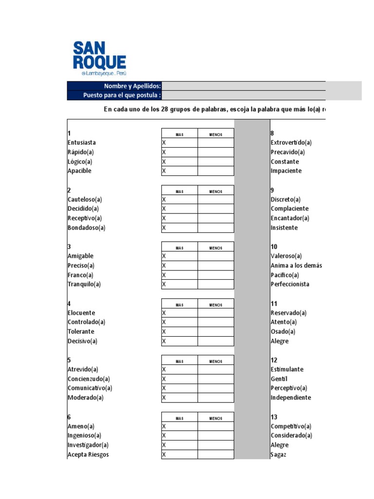 Test Dics - Candidato Vanessa Vallejos Murrieta | PDF