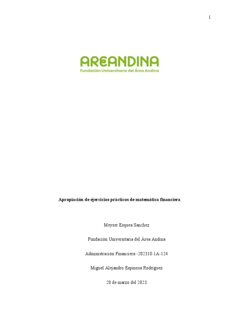 Ejercicios practicos eje 3 | PDF | Interés | Inversiones