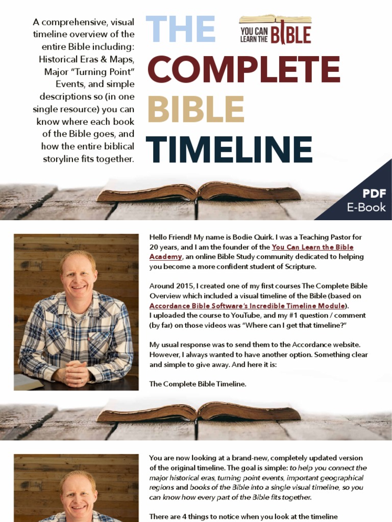 The Complete Bible Timeline Ebook | PDF | Book Of Genesis | Isaac
