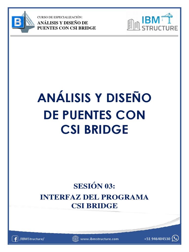 Sesión 03-Interfaz Del Programa Csi Bridge | PDF | Puente | Hormigón ...