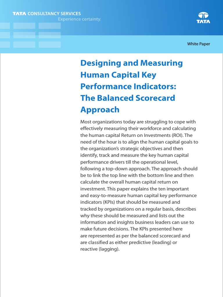 Human Capital KPIs for Leaders | PDF | Performance Indicator | Human ...