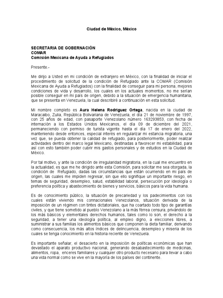 Carta Comar 1 | PDF | Venezuela | México