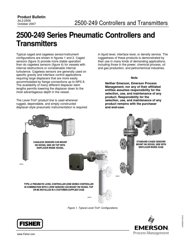 2500-249 Series Pneumatic Controllers and Transmitters | Download Free ...